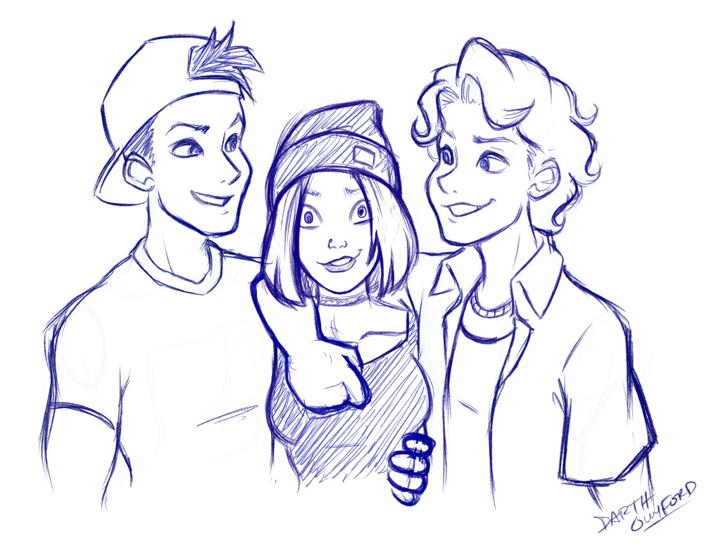 Hanging Out With Friends Drawings