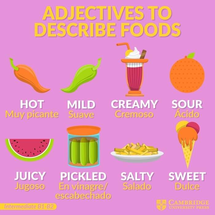 infoidiomas.com on Twitter: "¿Listos para darle sabor a su vocabulario ...