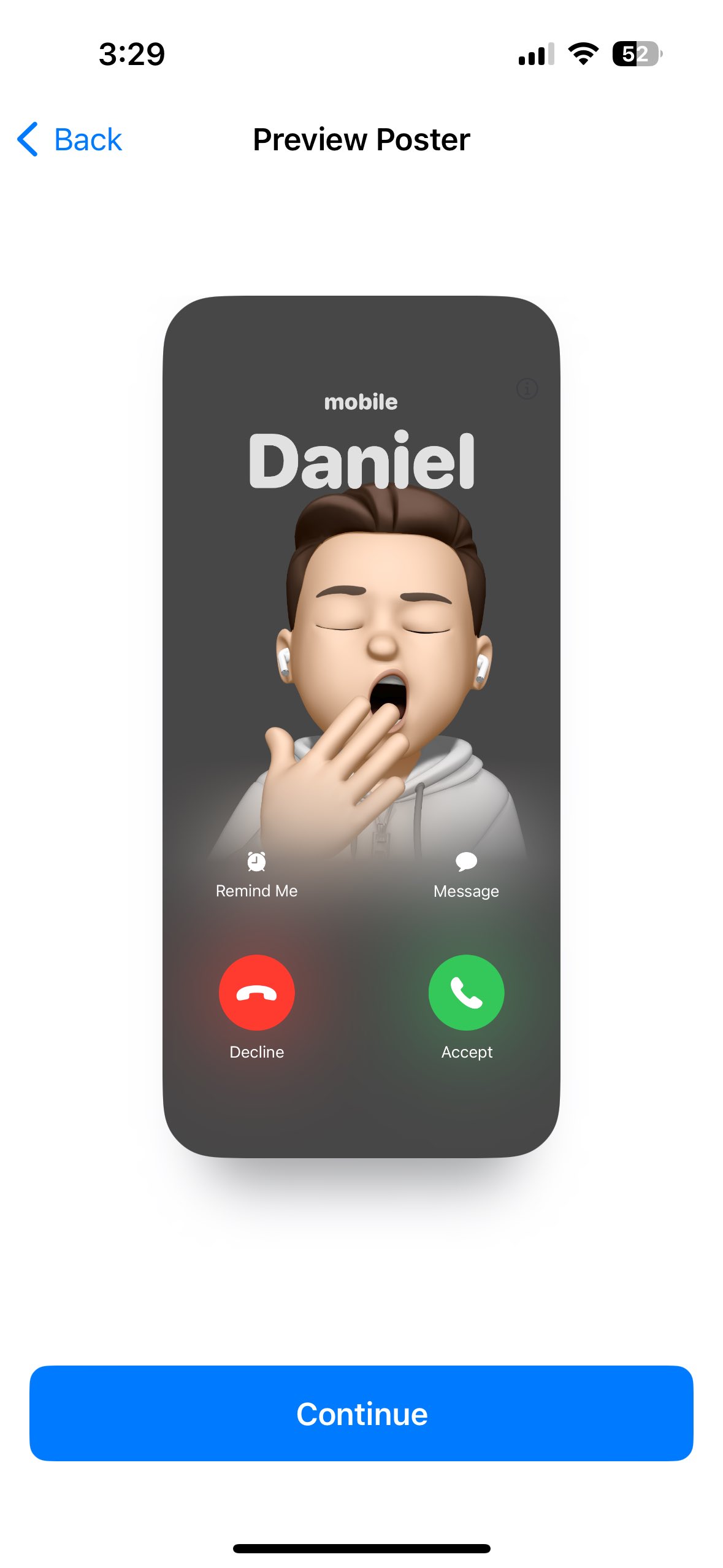 Mobile Calling Screen