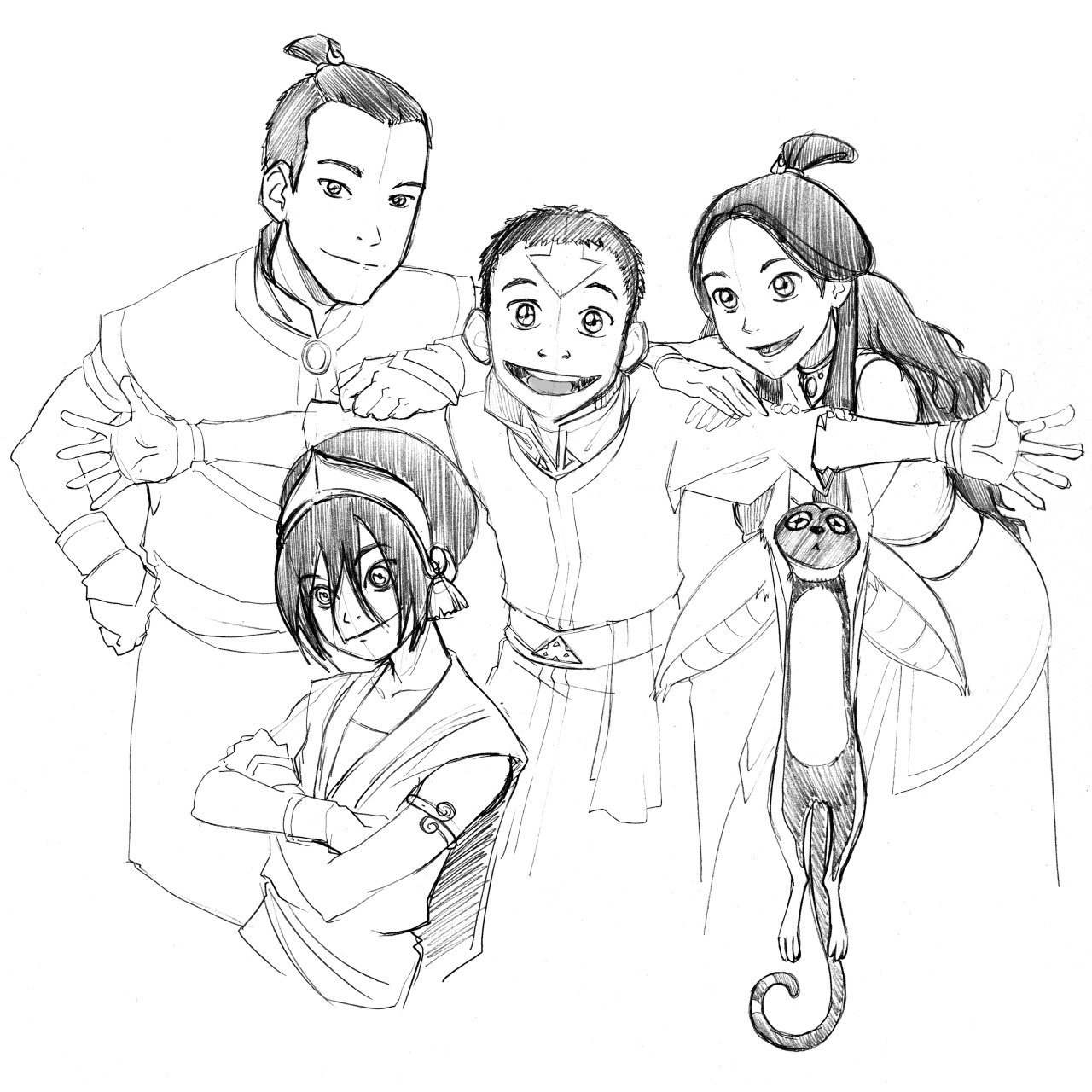 Avatar The Last Airbender Characters Drawings