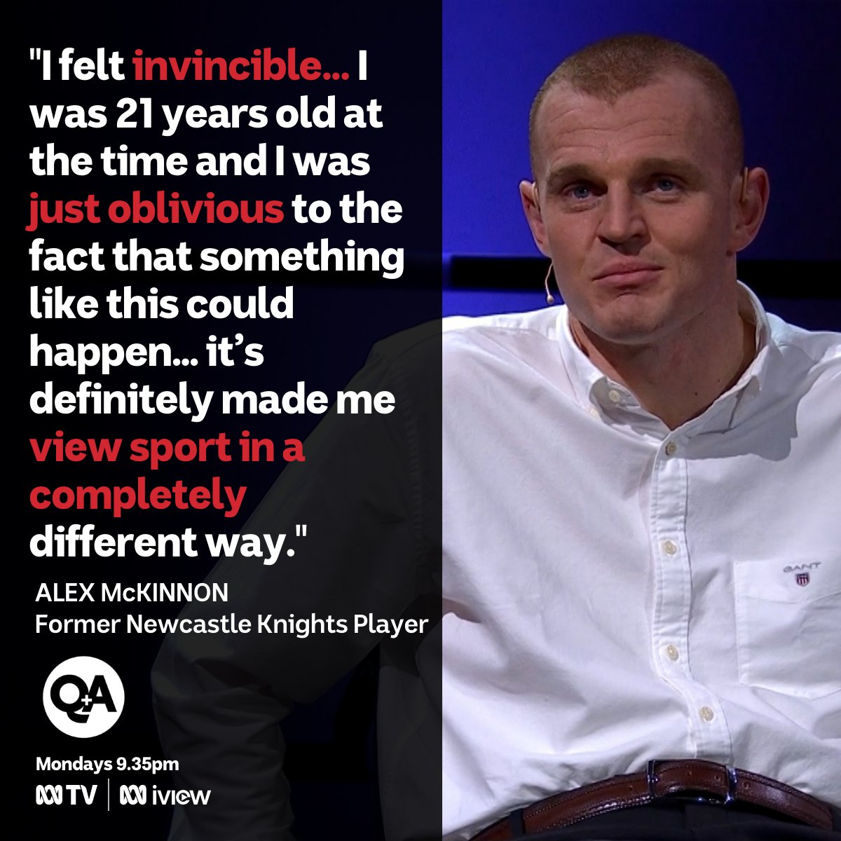 Qanda On Twitter Former Newcastle Knights Player Alex Mckinnon