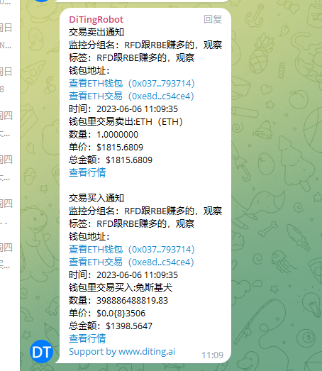 DiTing中文频道 on Twitter: "使用我们DiTing监控的两个地址基本上同时间买入了这个中文名字的代币兔斯基犬 ...