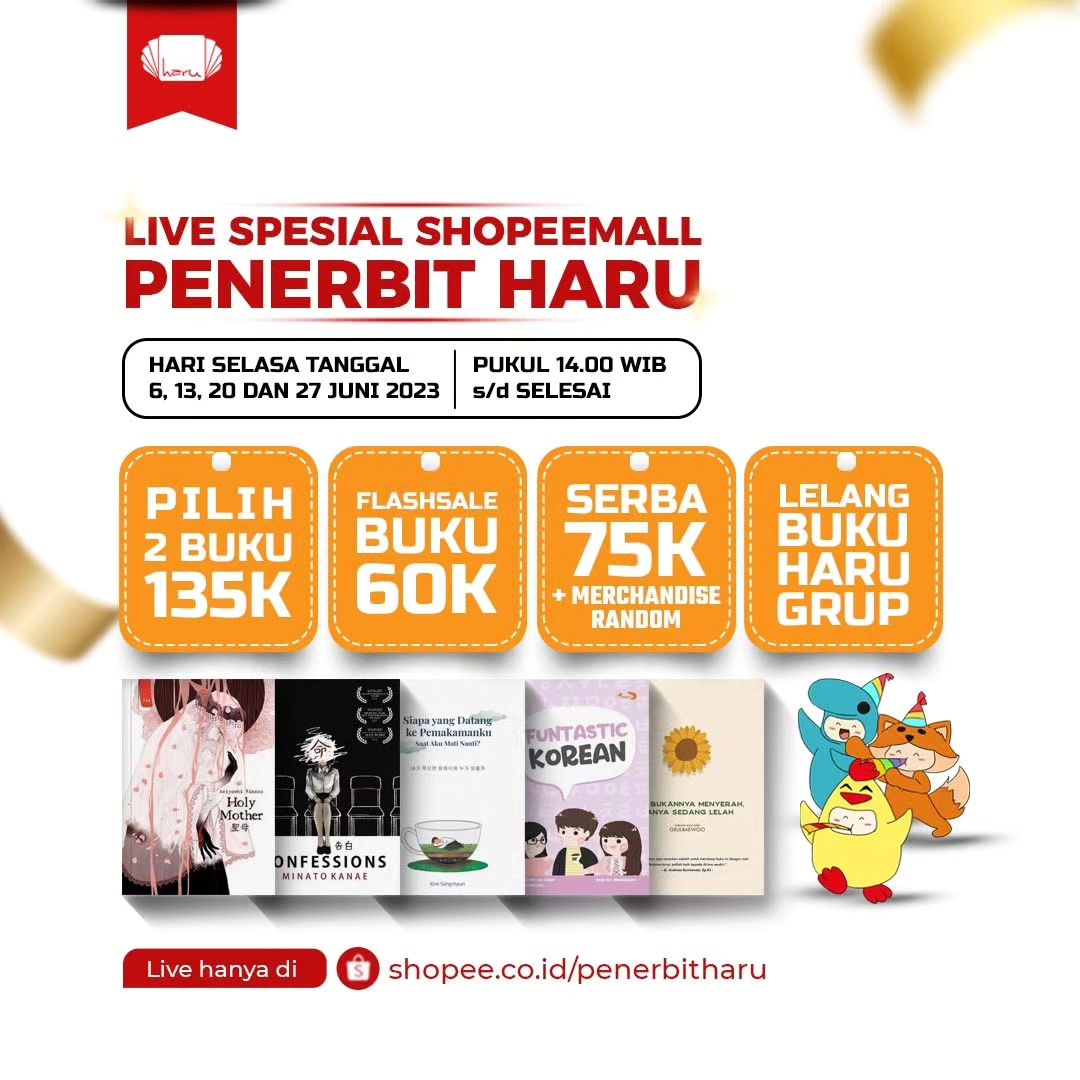 Penerbit Haru on Twitter: "Akan ada promo yang berbeda dalam setiap live nya. 📍 Flash Sale Serba ...