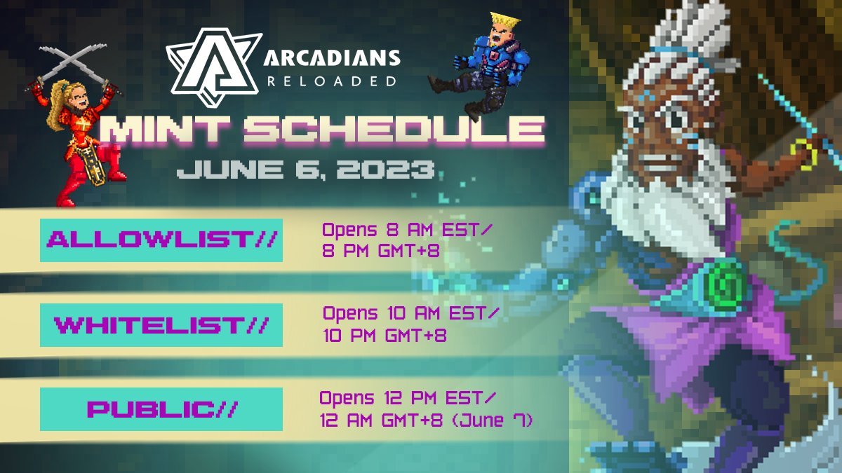 Arcadia 👾 FREE MINT 🔜 🗓️ on Twitter: "Arcadians: Reloaded Mint Guide! 1️⃣ Take note of when you ...