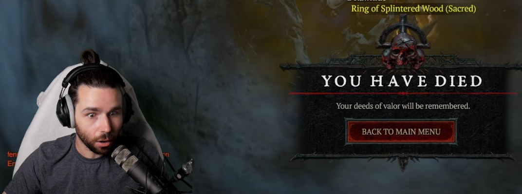 Daniel Fenner on Twitter: "mfw i have my first death in d4 hardcore"