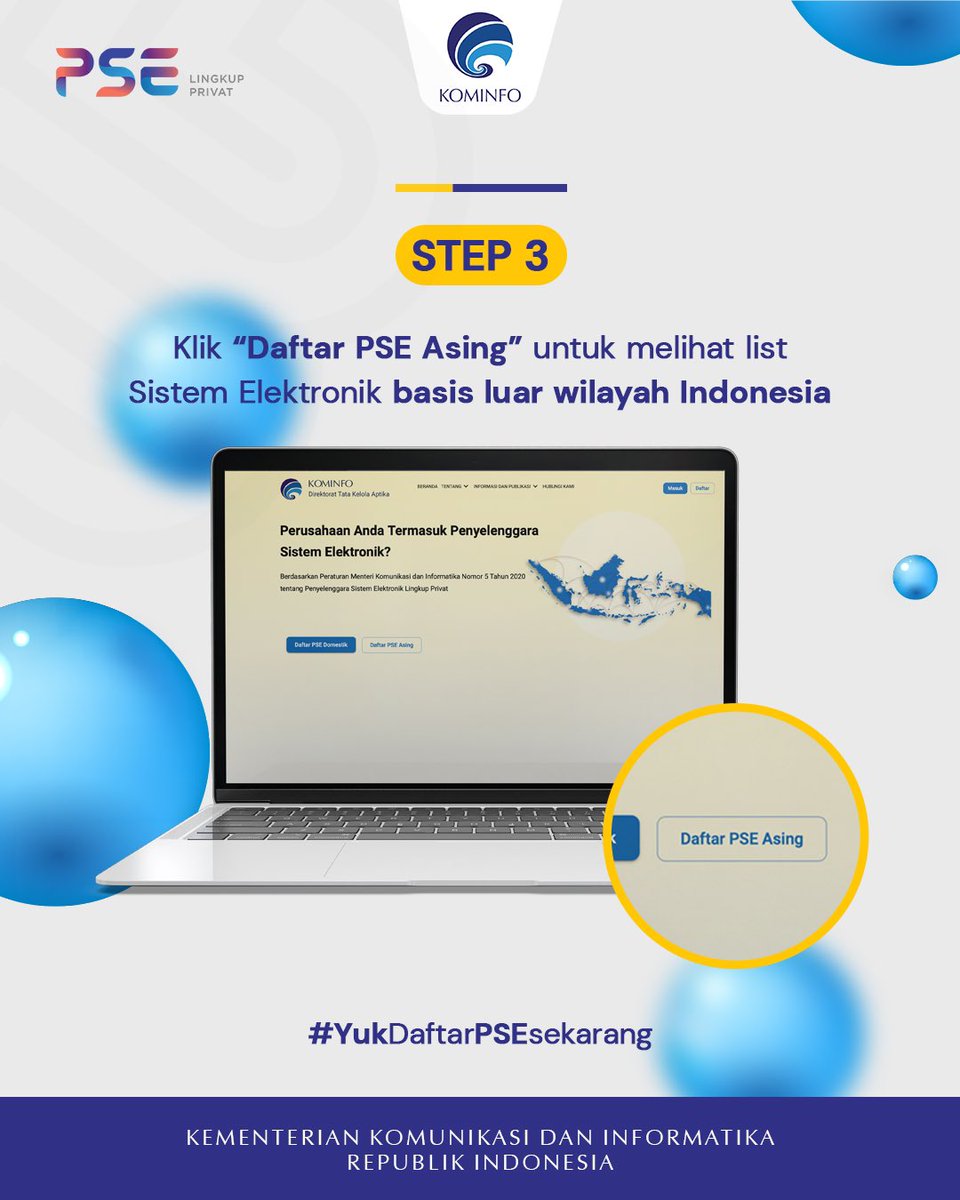 Kementerian Kominfo on Twitter: "SobatKom bisa cek melalui http://pse.kominfo.go.id, lho! Sini ...
