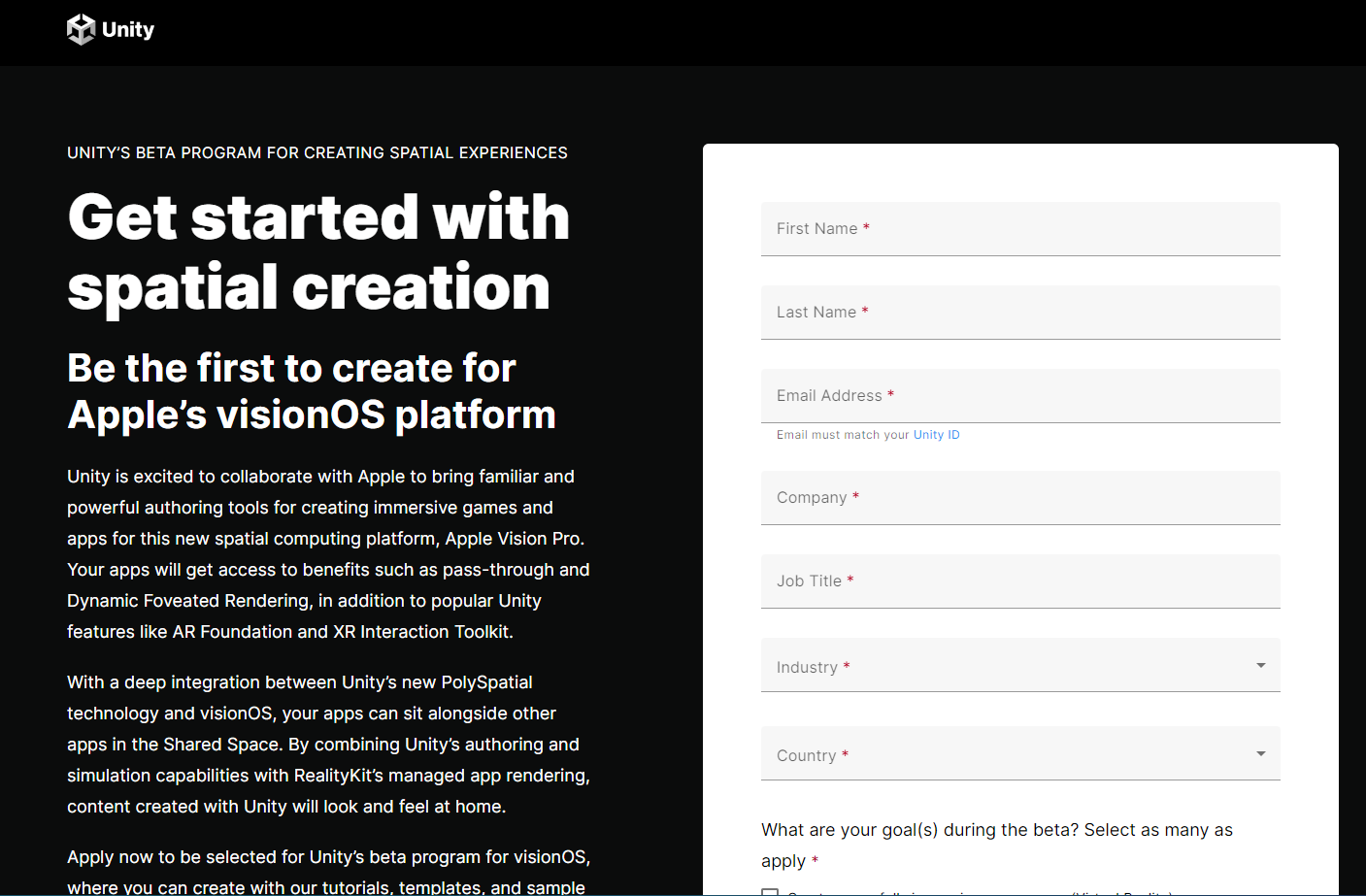 -🪑--- --💺-🐎- on Twitter: "UNITY’S BETA PROGRAM FOR CREATING SPATIAL EXPERIENCES Get started with ...