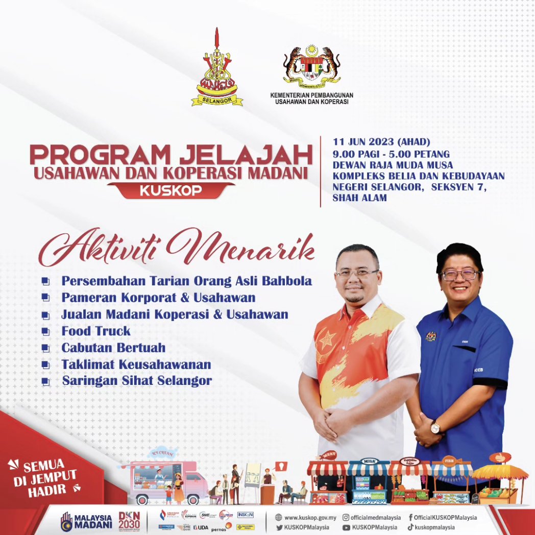 Pejabat SUK Selangor on Twitter: "PROGRAM JELAJAH USAHAWAN & KOPERASI MADANI (PJUKM) KEMENTERIAN ...