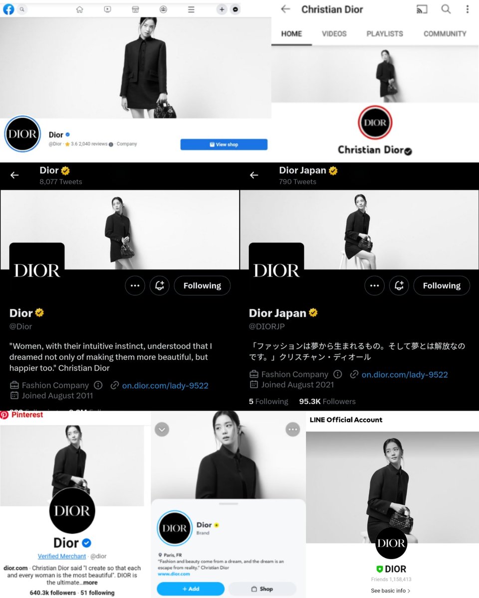 JISOO CHARTS on Twitter: "JISOO's campaign for #DiorLady9522 featured on Dior SNS (Facebook ...