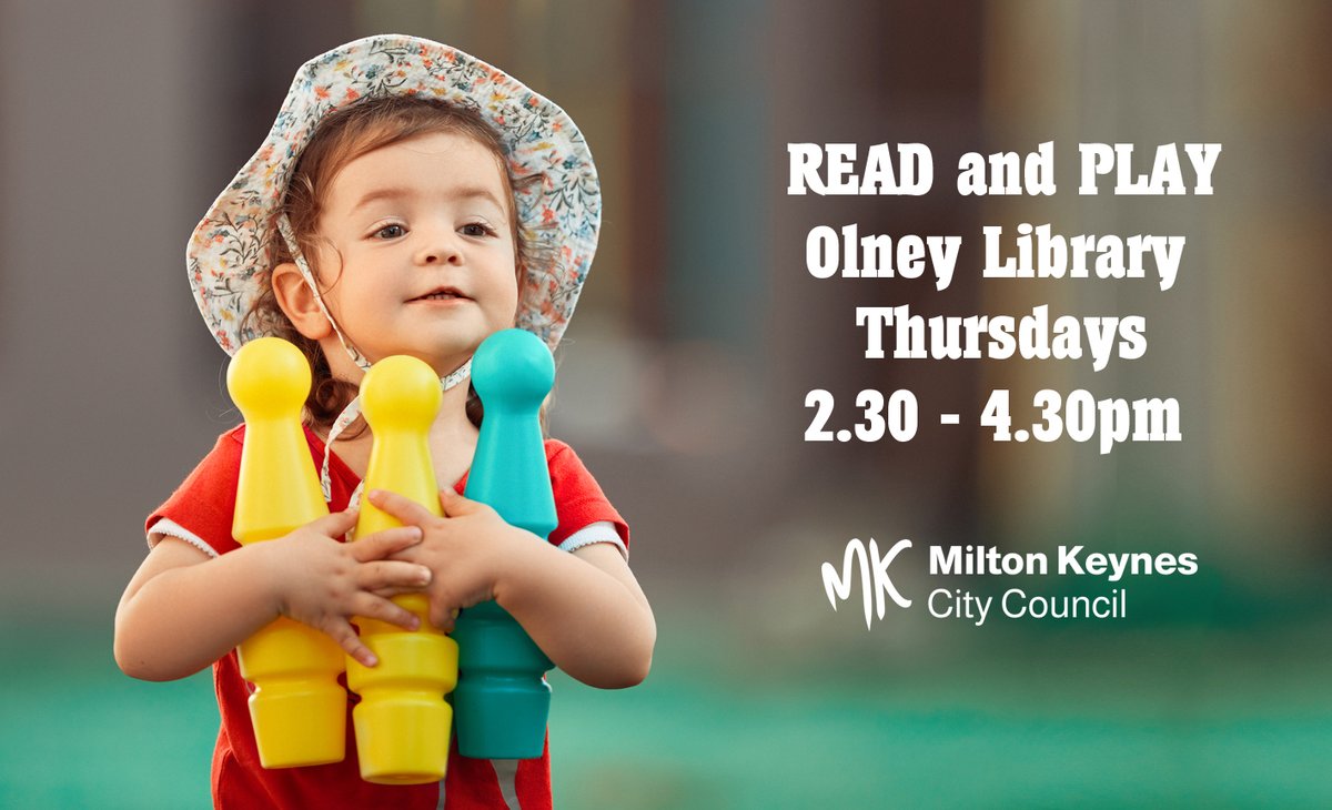 MK Libraries on Twitter: "Join us every Thursday at Olney Library 2.30-4.30pm for 'Read and Play ...