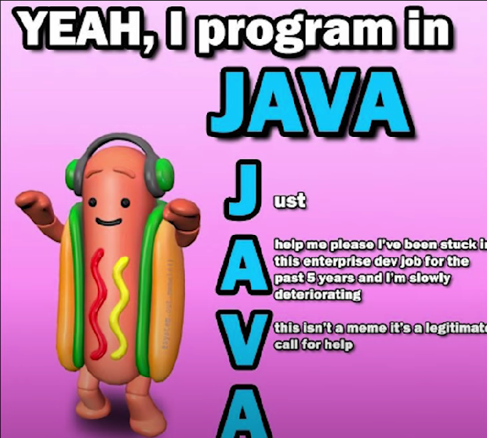 Melkey on Twitter: "Yeah, I program in JAVA 😟😂"