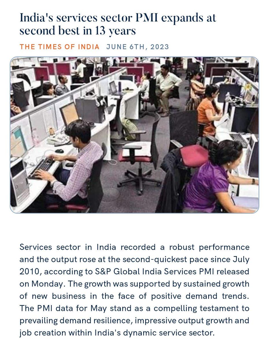 Dept of Commerce, GoI on Twitter: "India's services sector PMI expands at second best in 13 ...