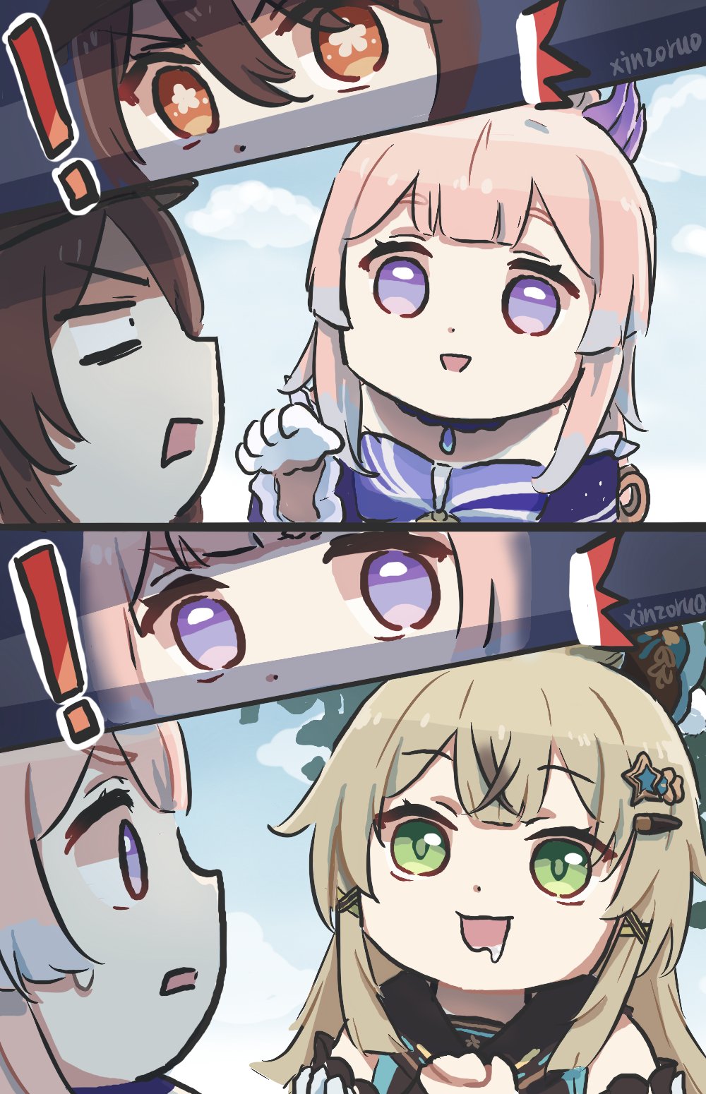 心臓弱眞君 on Twitter: "The food chain #Qiqi #HuTao #kokomi #Kirara https://t.co/yHfO9QxvZS" / Twitter