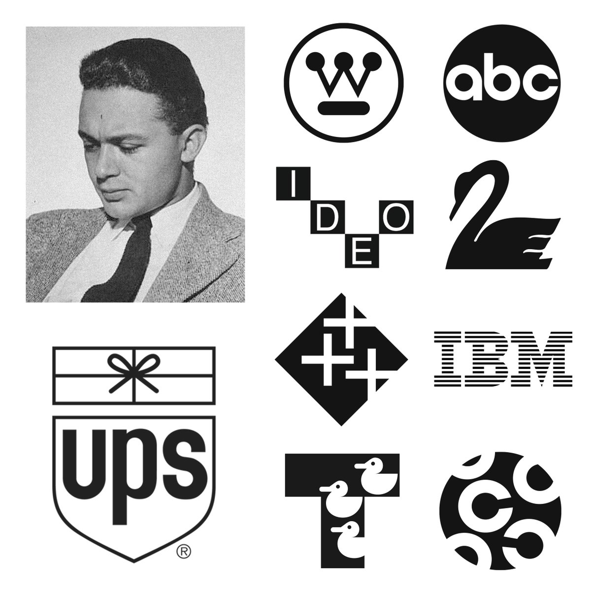 LogoArchive on Twitter: "Paul Rand, USA Discover more American logos at http://logo-archive.org ...
