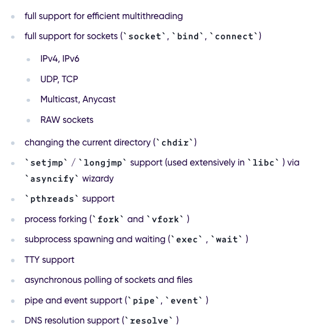 MoEla on Twitter: "Now WASIX is LTS for existing WASI ABI plus additional syscall extensions ...