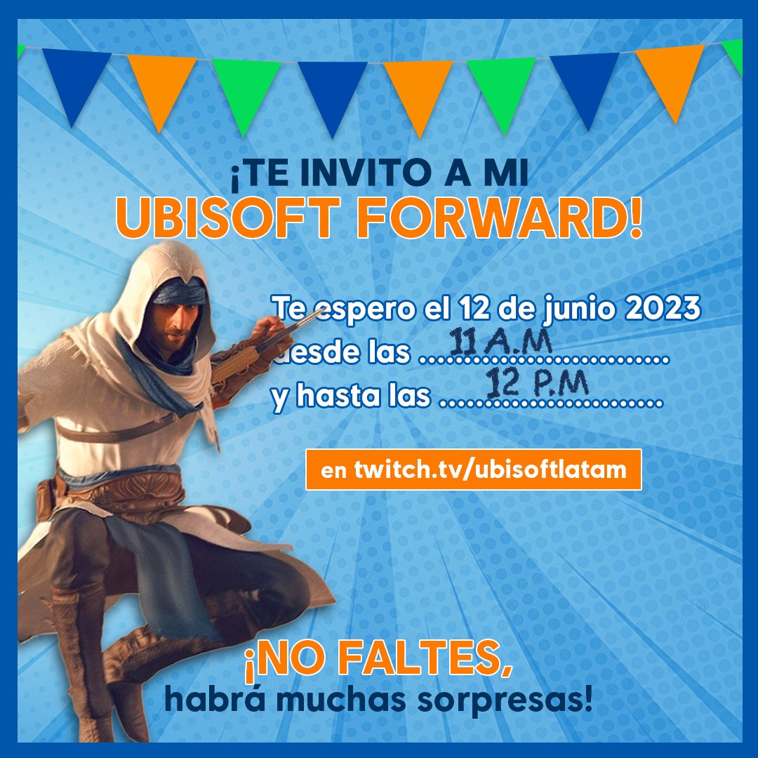 Ubisoft Latam on Twitter: "Sobrino estás cordialmente invitado a nuestro Ubisoft Forward este 12 ...
