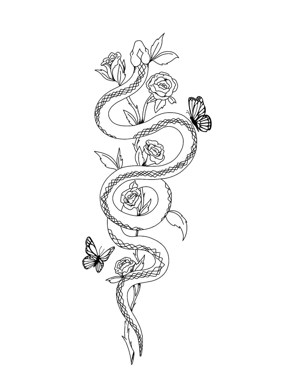 Sick Tattoo Stencils For Men Sketch Rose And Clock Tattoo Stencil Sold