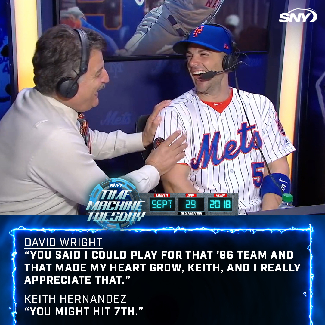 SNY on Twitter: "David Wright came up to the booth to say goodbye to the guys in his final game ...