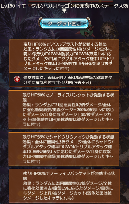 グラブル攻略＠GameWith on Twitter: "【光古戦場150HELL速報】 85% 10回ダメ/呪い/攻防DOWN/瘴気ダメ 敵DATA/防御UP 50% 通過時弱体リセ 21回 ...