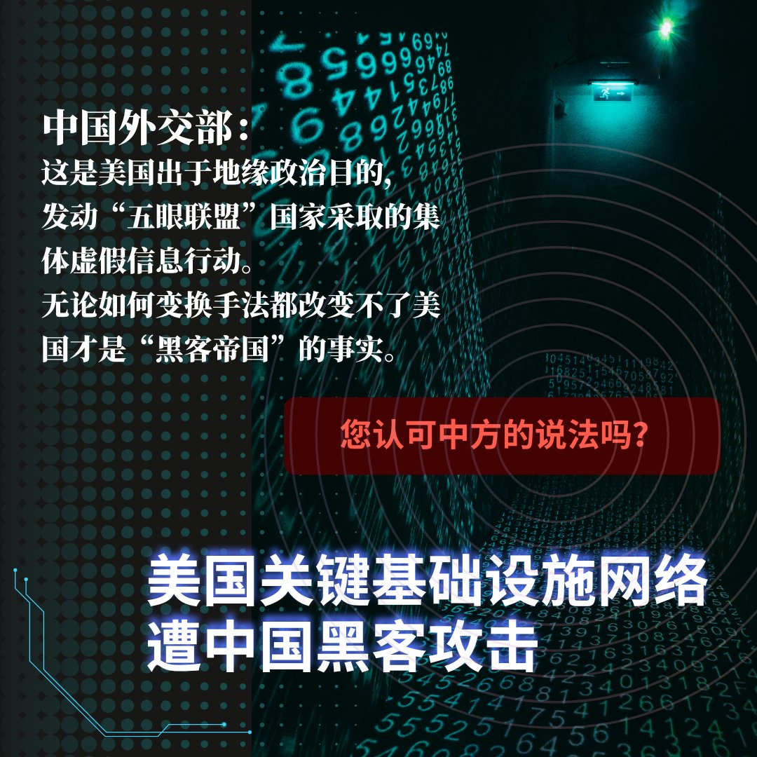 自由亚洲电台 On Twitter 根据《纽约时报》24日报道,继中国的间谍气球2月在美国被击落后,美国情报机构和微软发现了一个令他们更为担忧的入侵者:在关岛和美国其他地方的电信系统里,冒