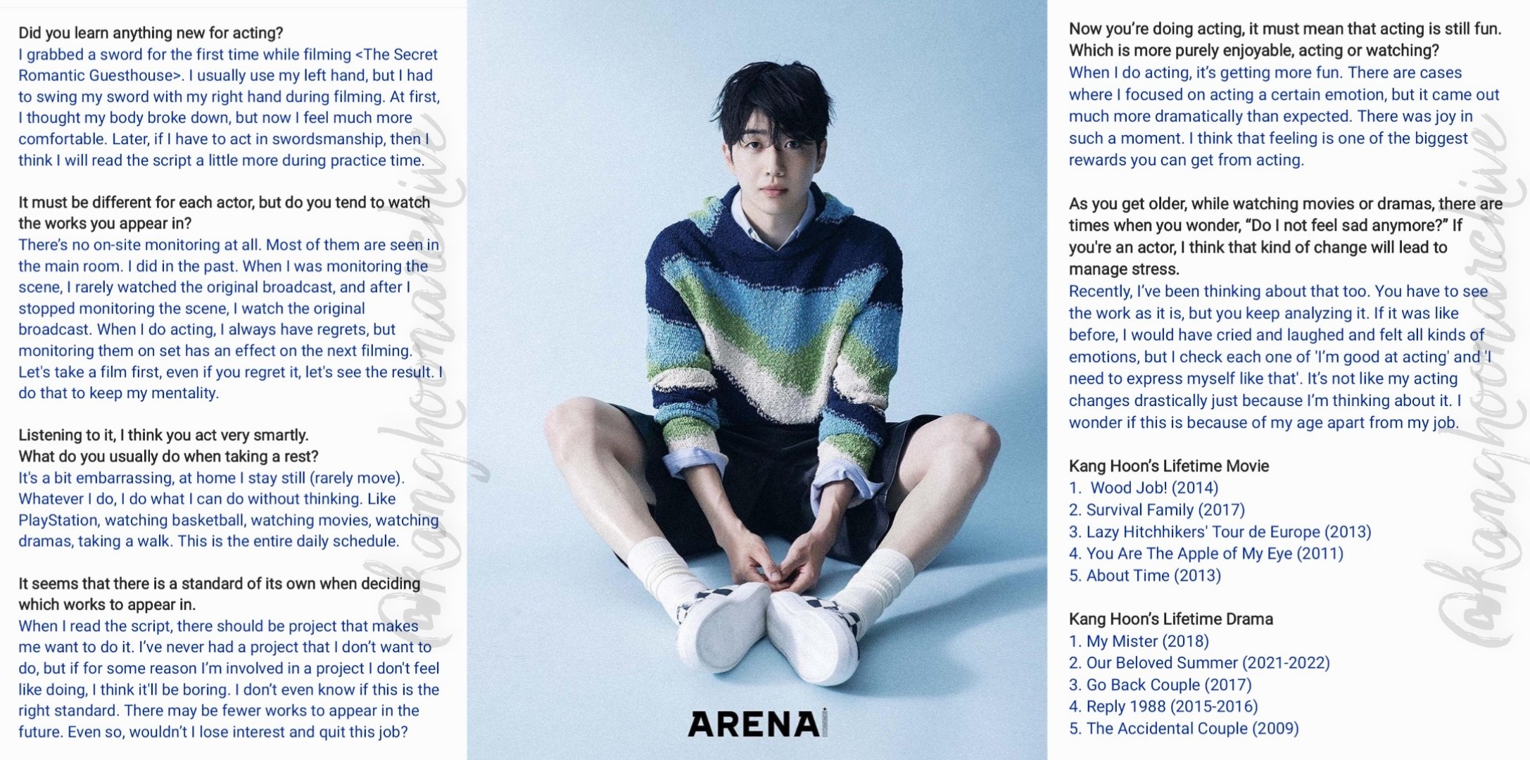 kang hoon on Twitter: "📰 230526 INTERVIEW #KangHoon’s full interview with Arena Homme Plus The ...