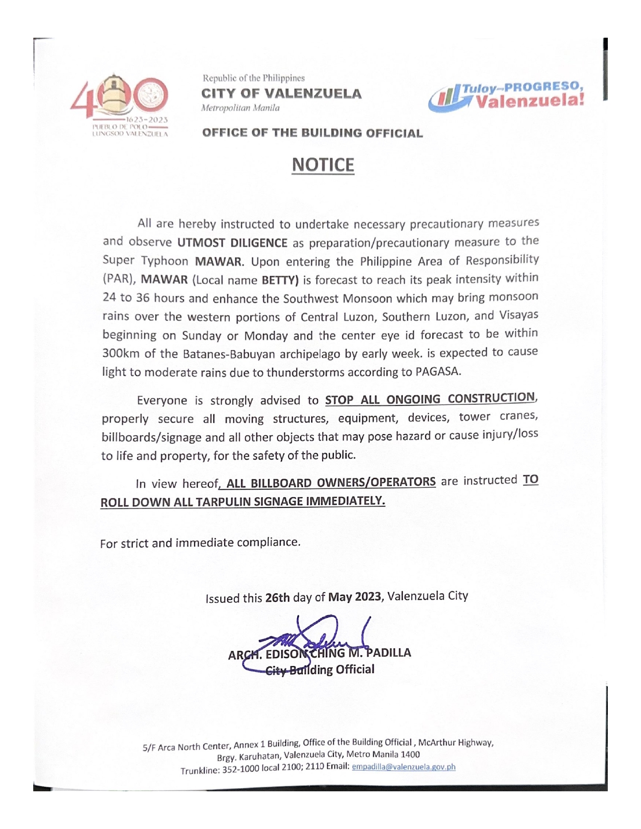 City Of Valenzuela Logo