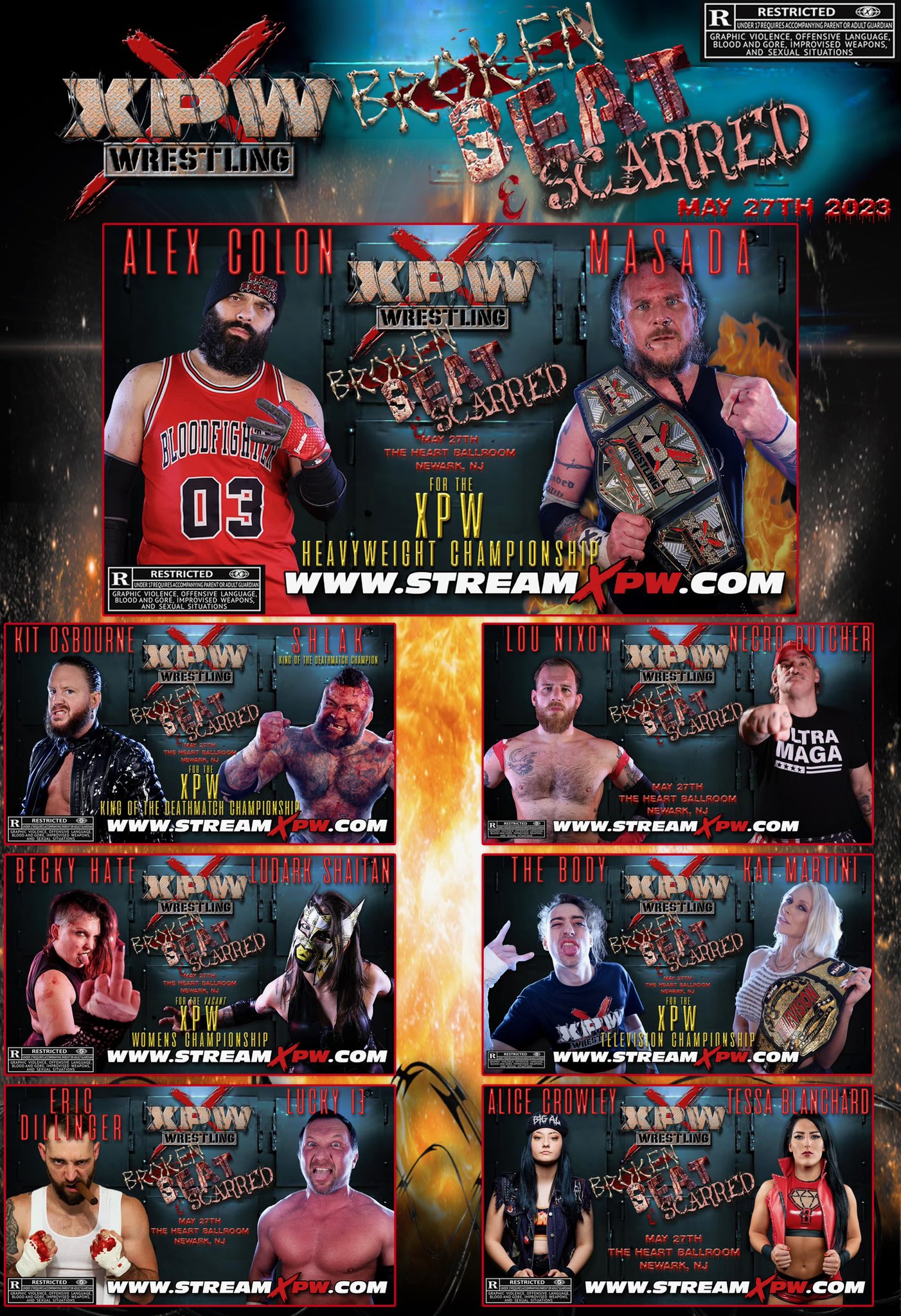 XPW Wrestling on Twitter: "BREAKING: FULL MATCH CARD FOR BROKEN, BEAT AND SCARRED. 🎟 GET TICKETS ...