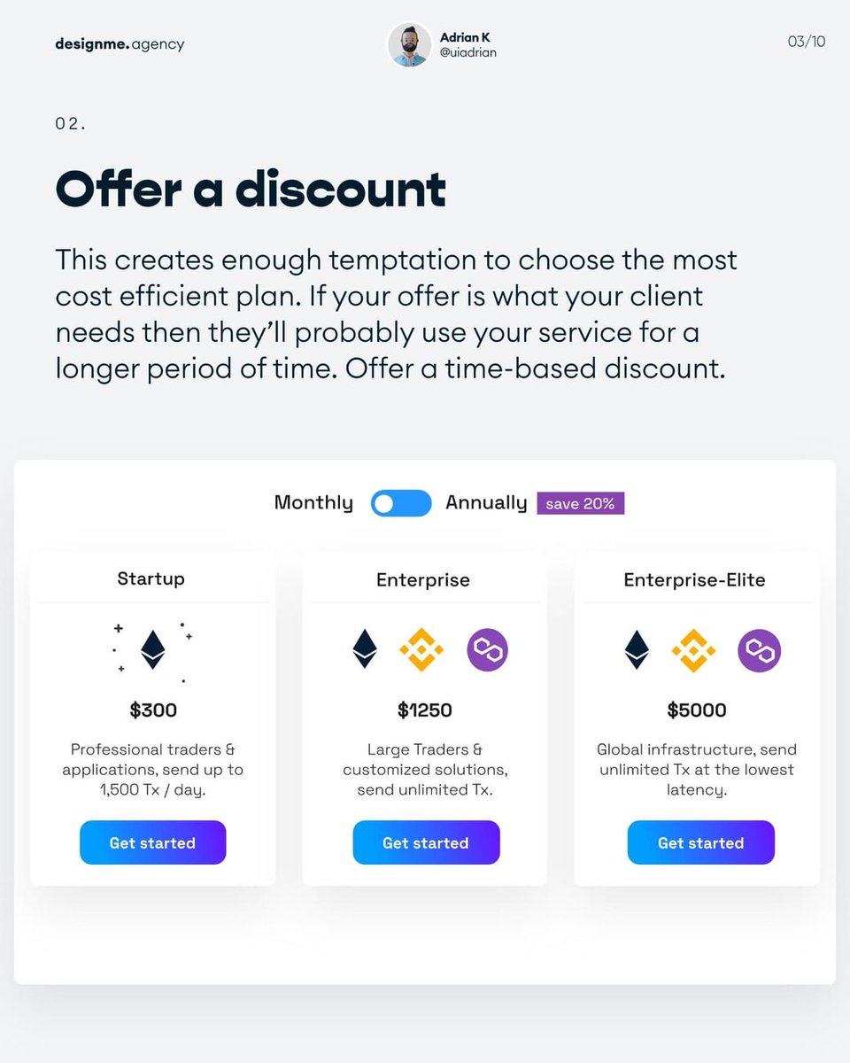 How to design better pricing pages👇 - Thread from UI Adrian @uiuxadrian - Rattibha