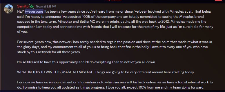 Al's Deer 🦌 on Twitter: "#Mineplex has just been revived by competitive Overwatch e-sporter and ...