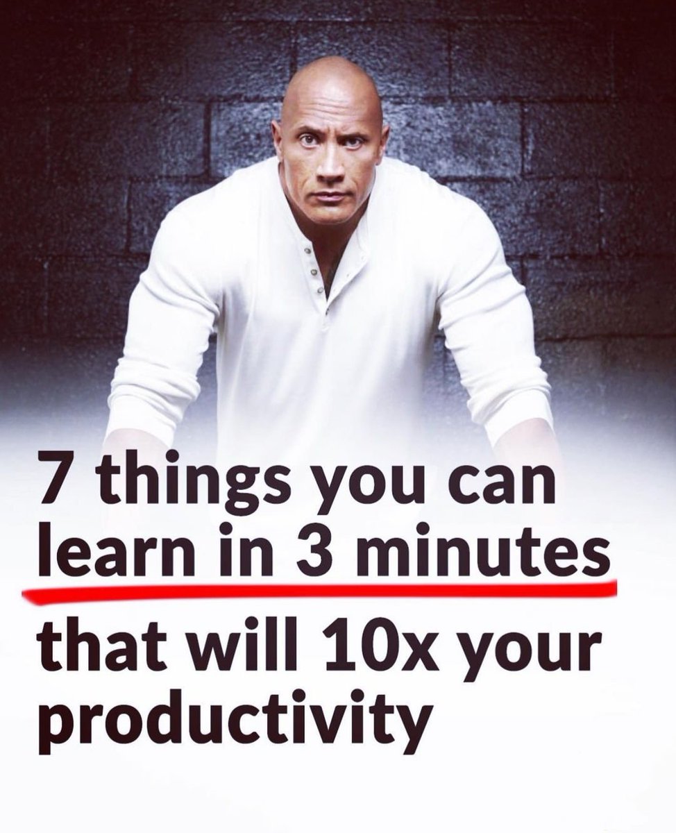 7 THINGS YOU CAN LEARN IN 3 MINUTES, THAT WILL 10X YOUR PRODUCTIVITY ...