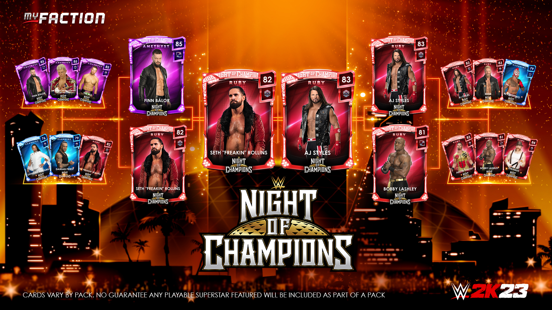 #WWE2K23 on Twitter: "The Night of Champions packs are now available in MyFACTION! 🏆 This ...