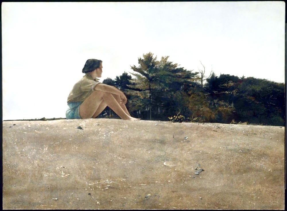 Art Encyclopedia on Twitter: "Sandy spit by Andrew Wyeth • Painting, 1953. Credit: Arthive."