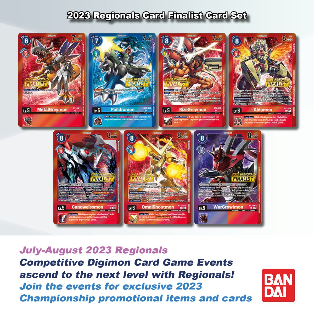 Official Digimon Card Game English Version on Twitter: "[July-August 2023 Regionals] Hello ...