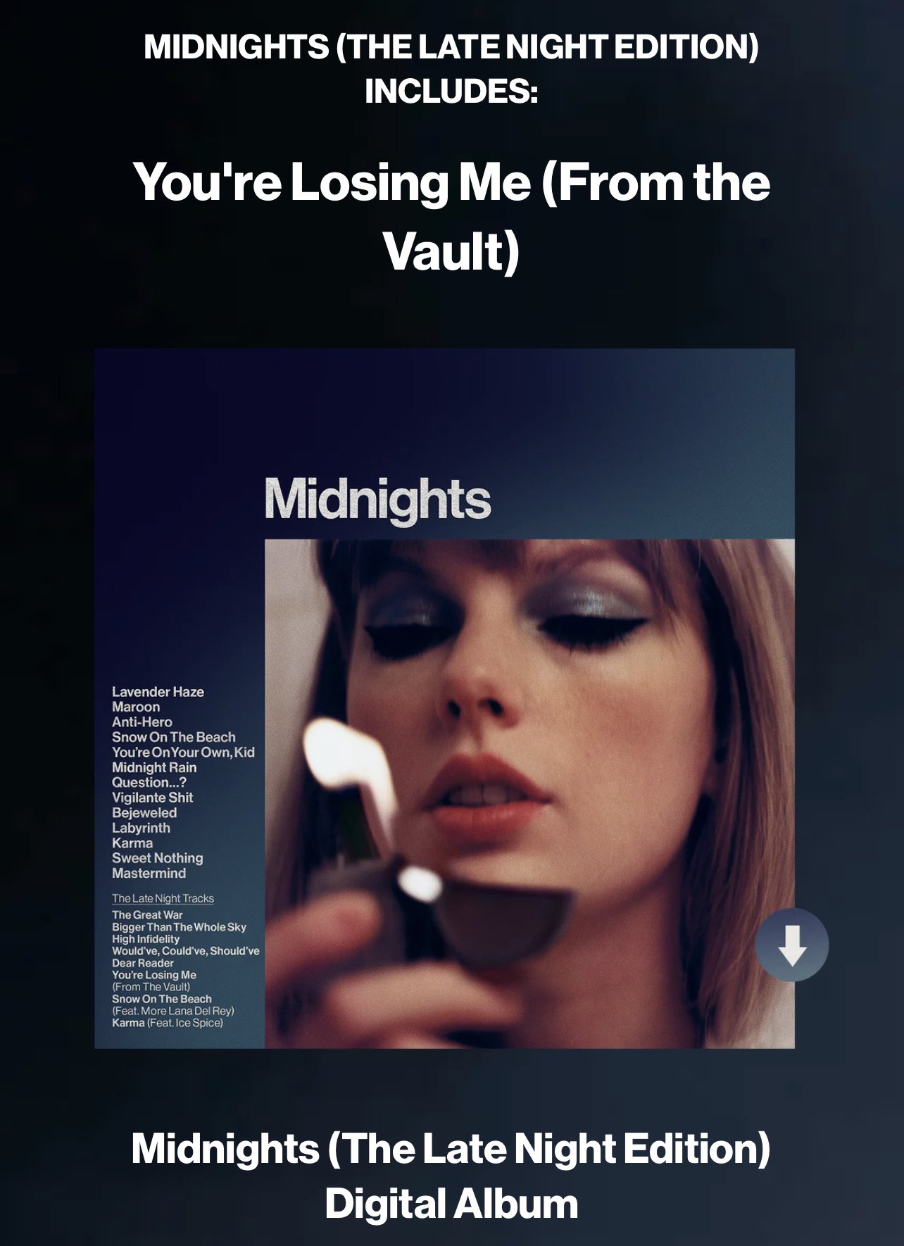 Midnights (The Late Night Edition) Digital Download Is, 47% OFF