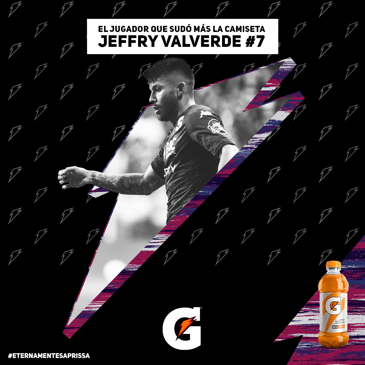 Deportivo Saprissa 💜 on Twitter: "Jeffry Valverde, elegido como el jugador @GatoradeCR 💜"