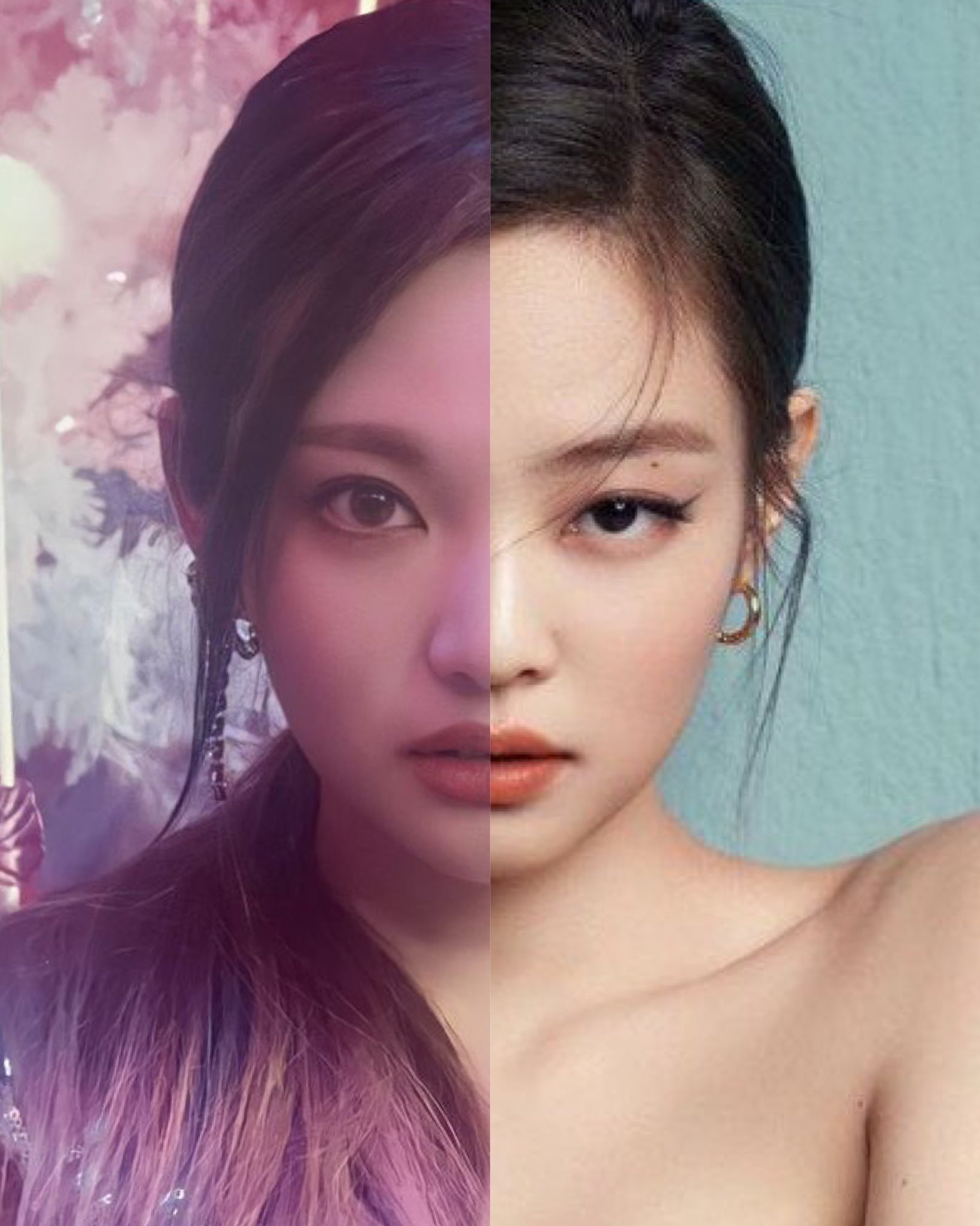 JENNIE 🤍 on Twitter: "@gisellelgbt It’s an edit. Ningning’s face has been altered to look more ...