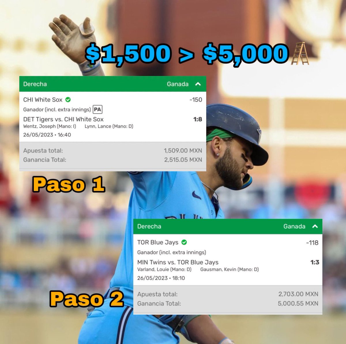 Hugo (Apuestas) on Twitter: "Quieren Otro Reto escalera gratuito?🪜 Empezaría ya el Paso 1 en 50 ...