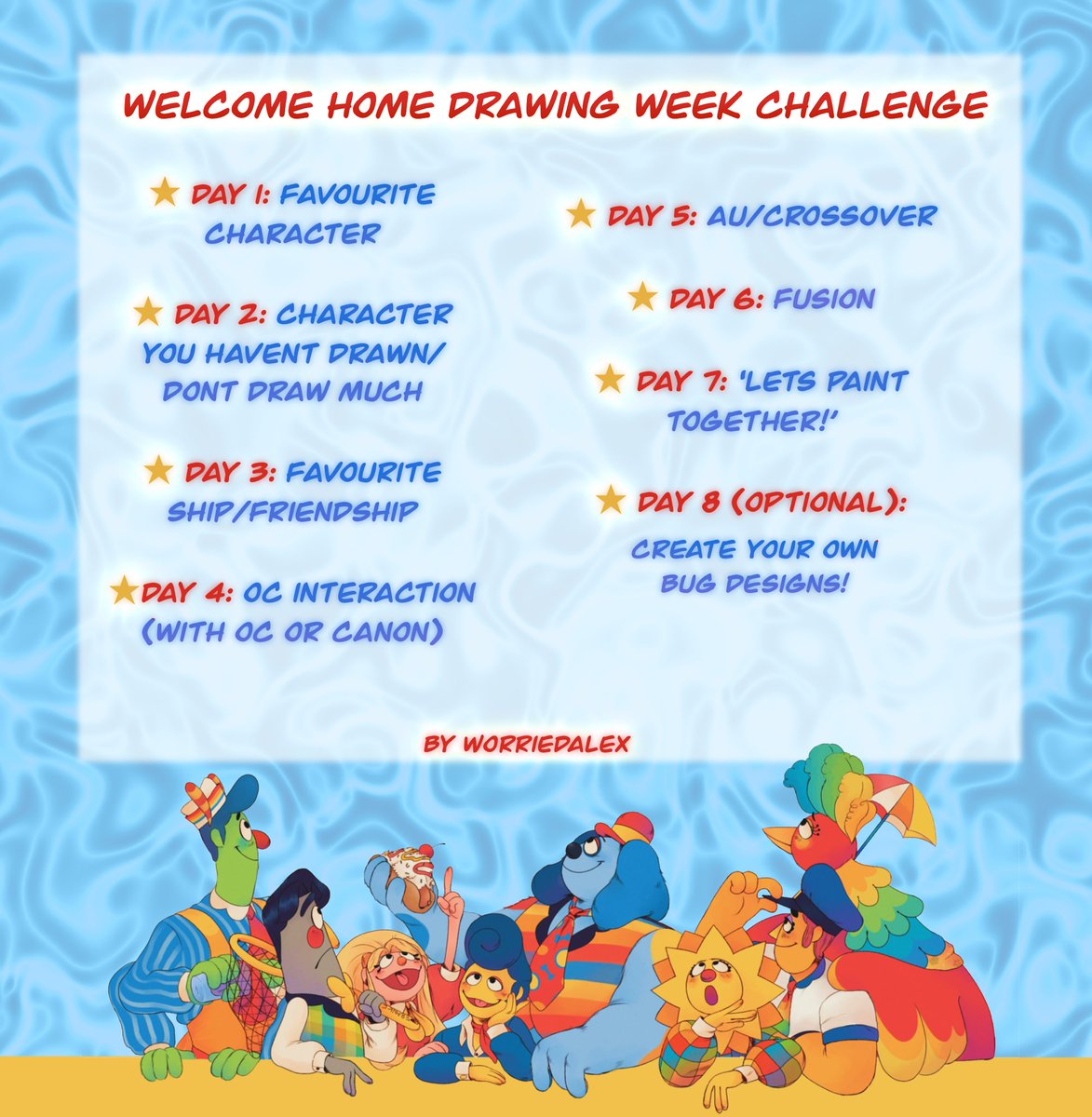 ☀️ ; ALEX // WH DREAM AU !! on Twitter: "im cringe but im free // WELCOME HOME DRAWING WEEK ...