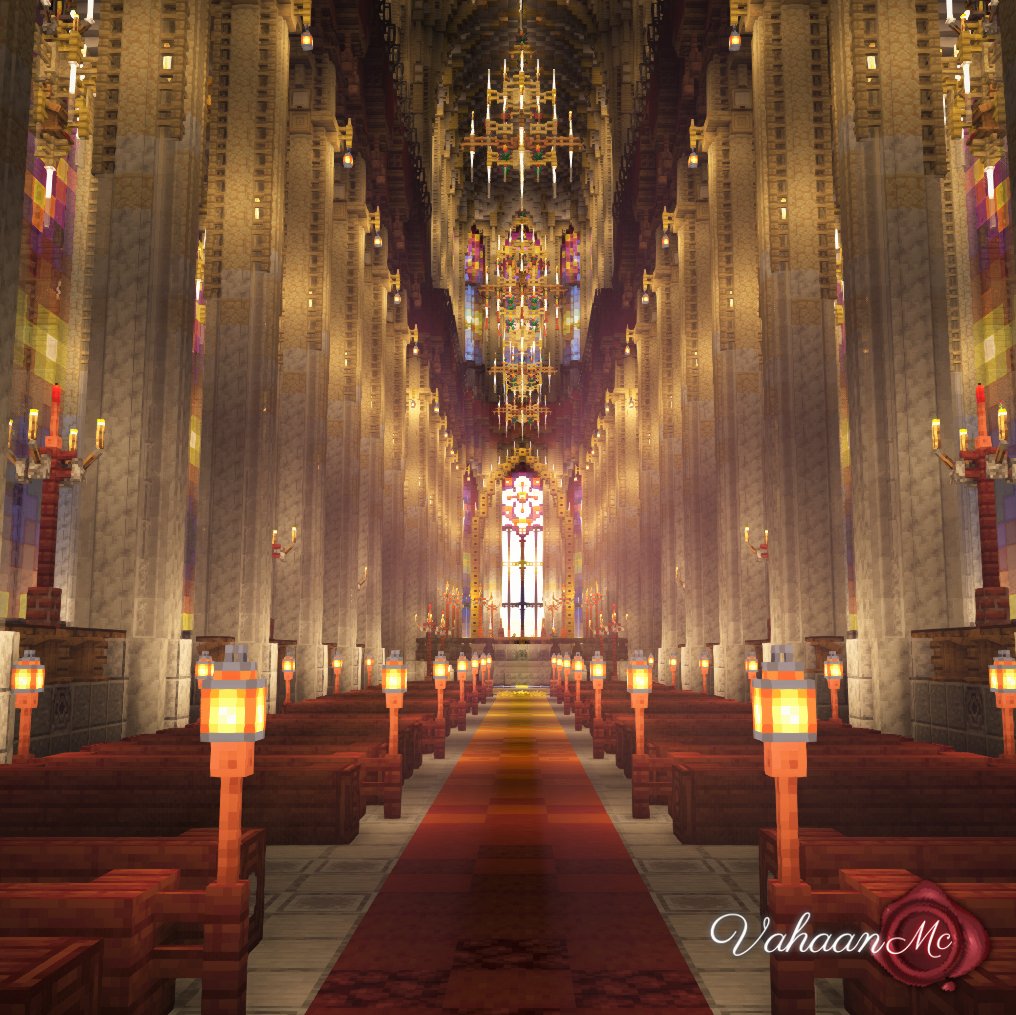 Minecraft Cathedral Interior