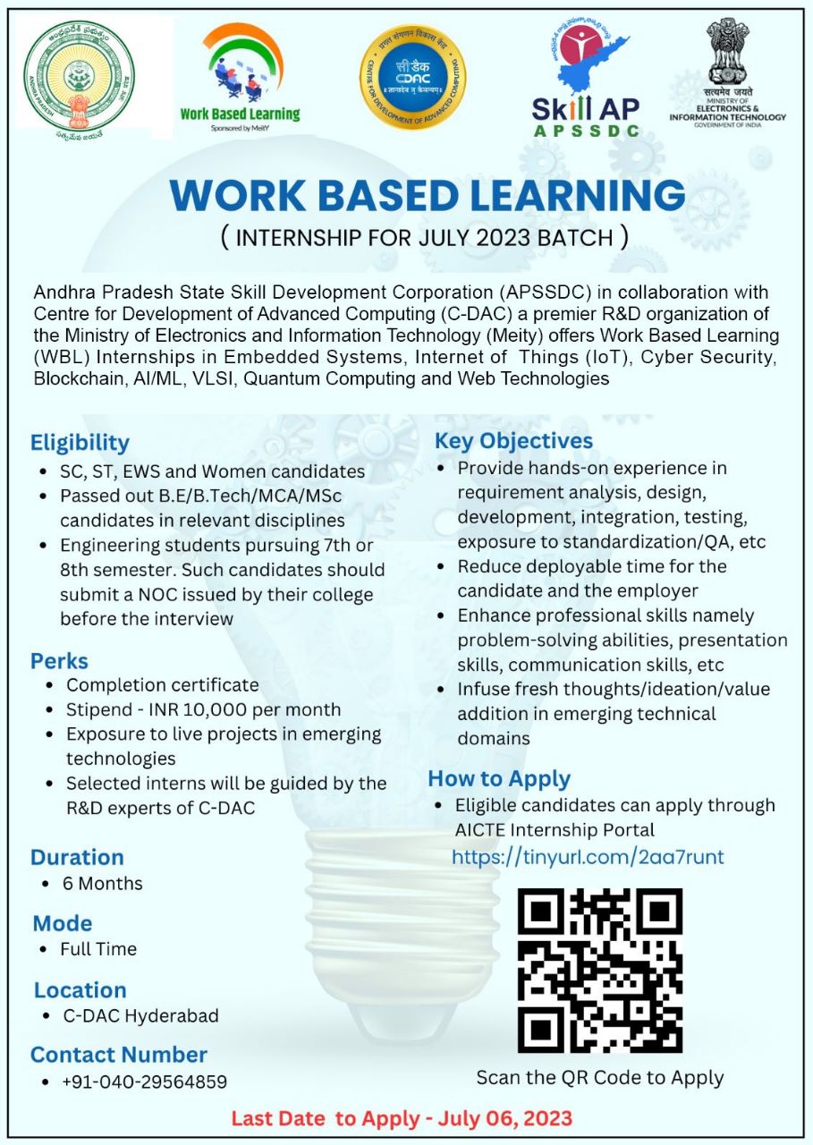 AP Skill Development on Twitter: "@AP_Skill in Collaboration with @cdacindia offers Work Based ...