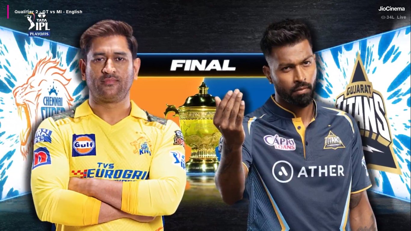 Mufaddal Vohra on Twitter: "JioCinema poster for IPL 2023 Final. https://t.co/ZQUvgJ2On5" / Twitter
