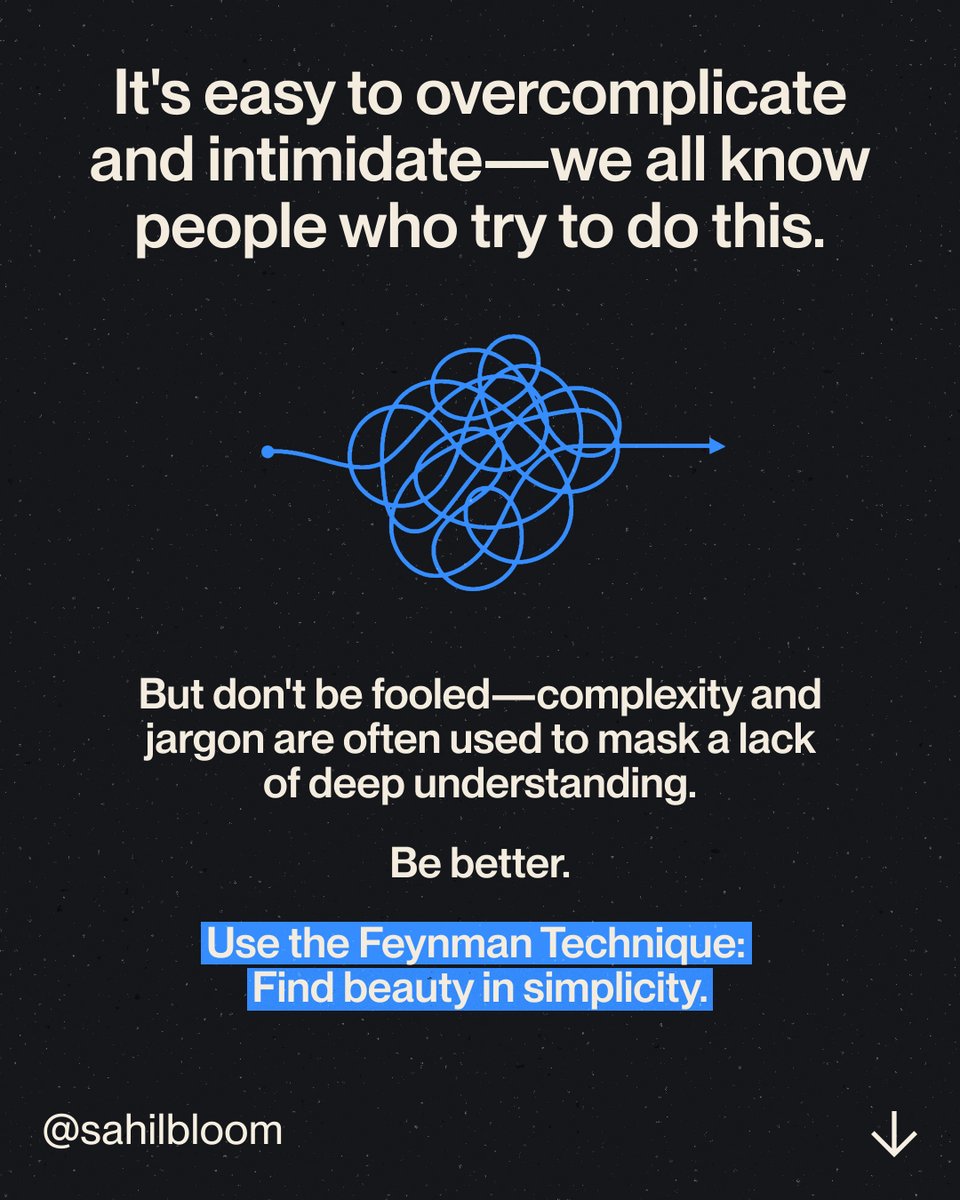 How to learn anything. The Feynman Technique: (a visual thread) - Thread from Sahil Bloom ...