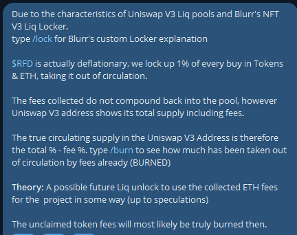 Matty Smokes ⬛️ on Twitter: "RT @RefundCoinETH: $RFD is deflationary! Blurr is a genius. Let ...