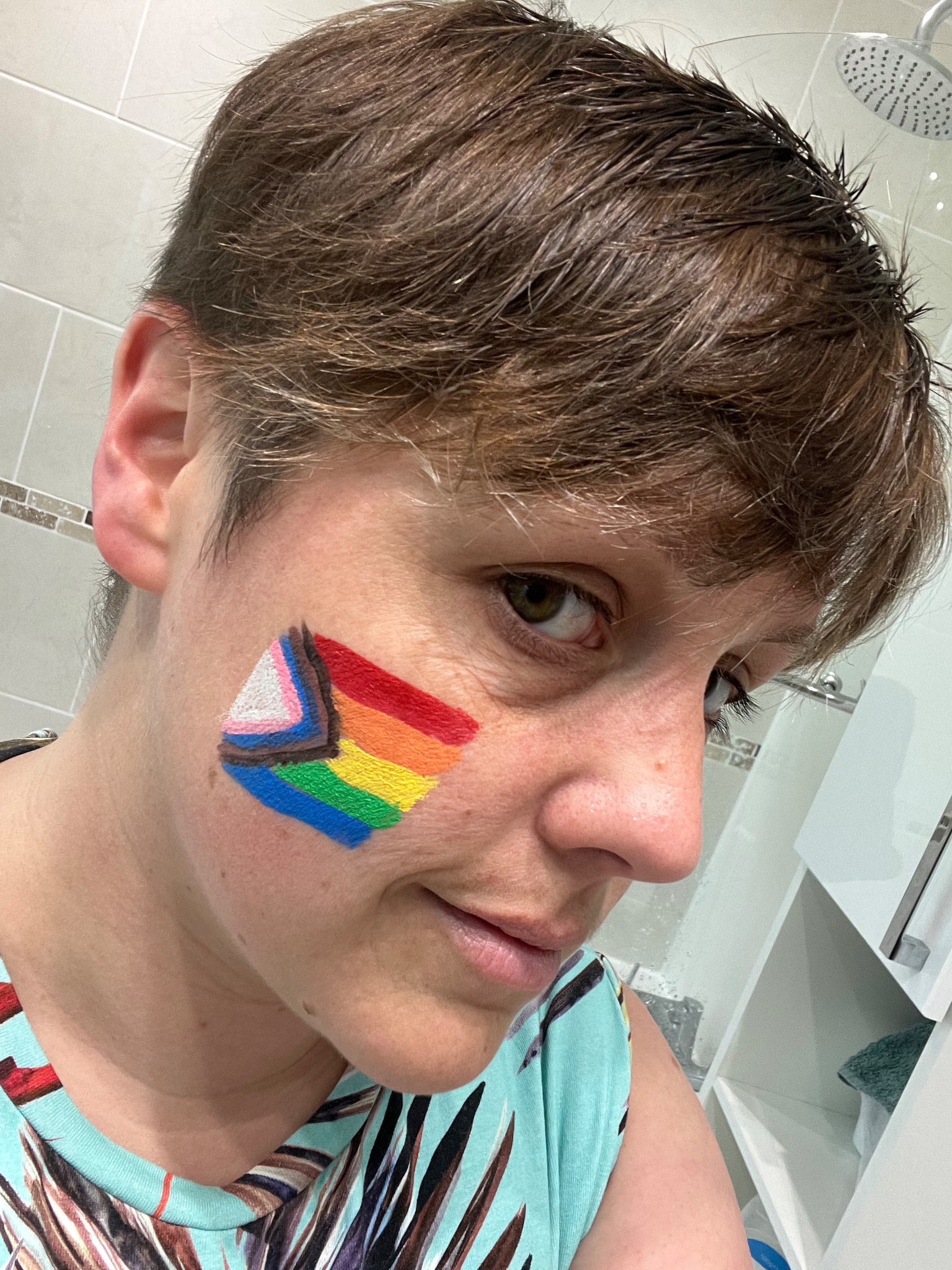 Rainbow Pride Face Paint