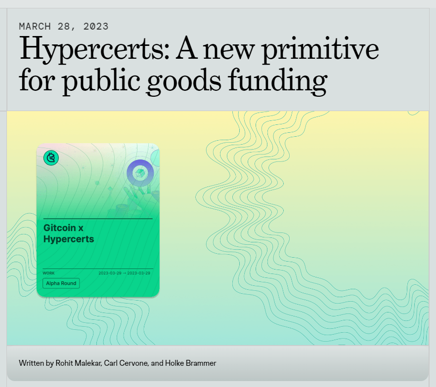 CryptoDuck 🔴 on Twitter: "EDIT/ ท่านใดที่บริจาค Gitcoin Beta ที่ผ่านมา สามารถไปเคลม Hypercerts ...