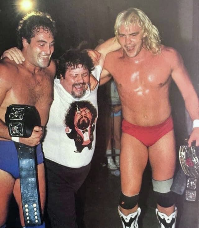 Louis Albano on Twitter: "The U.S. Express….Mike Rotunda and Barry Windham….celebrate winning ...