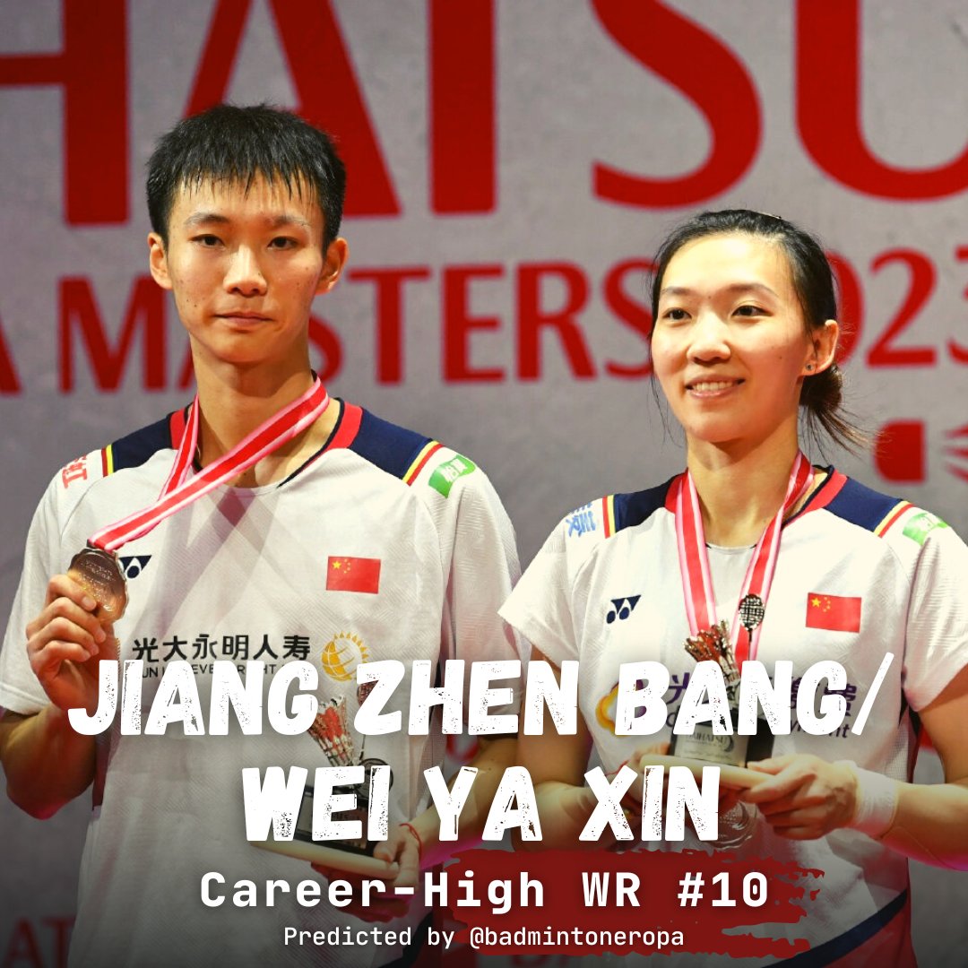 Badminton Eropa on Twitter: "CONGRATS! 🔥🔥 The meteoric pair from China will arrive at world Top ...