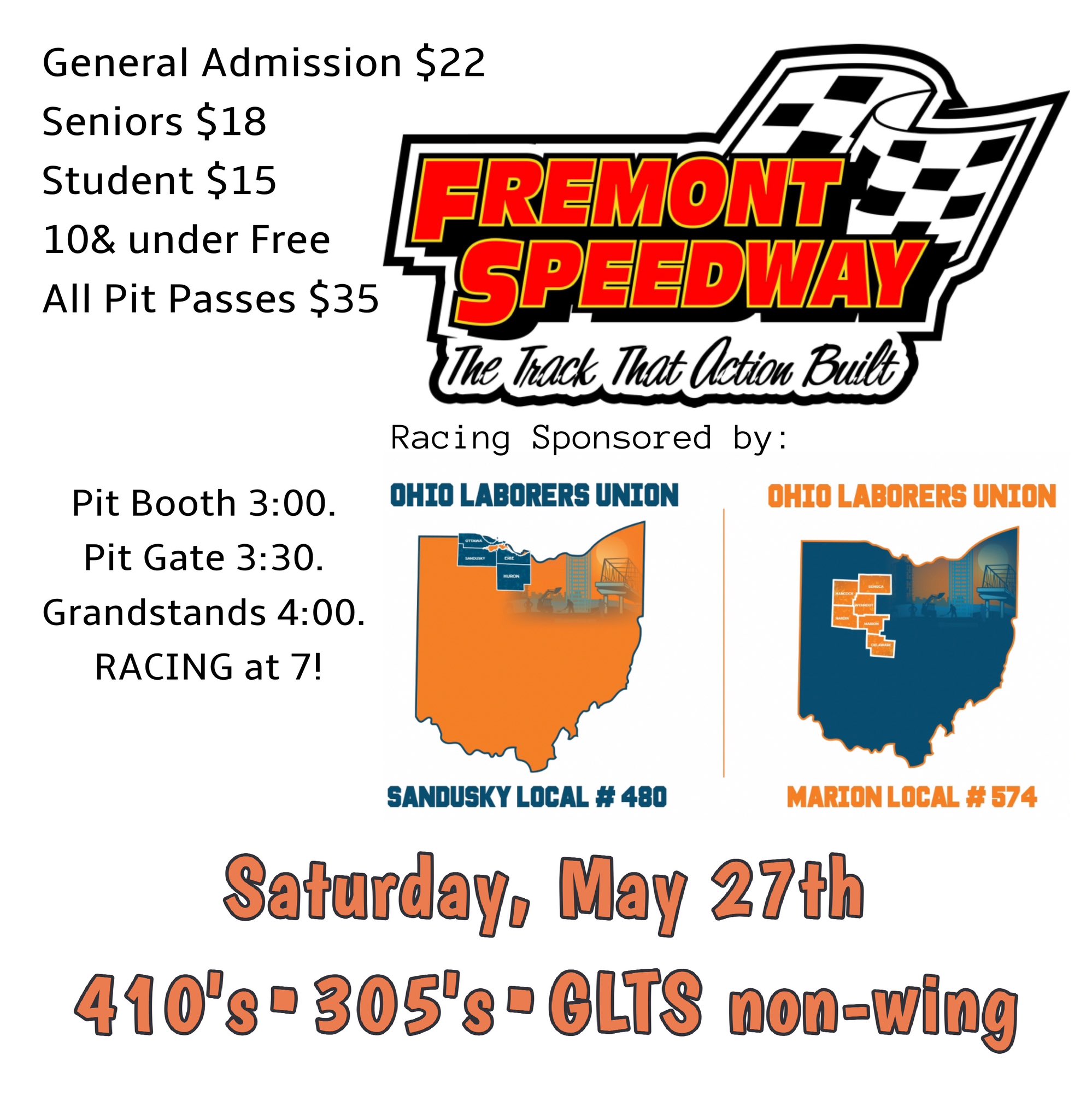 Fremont Speedway On Twitter Its Race Day ๐บ๐ธ18 Gen Admission For Current Military Card