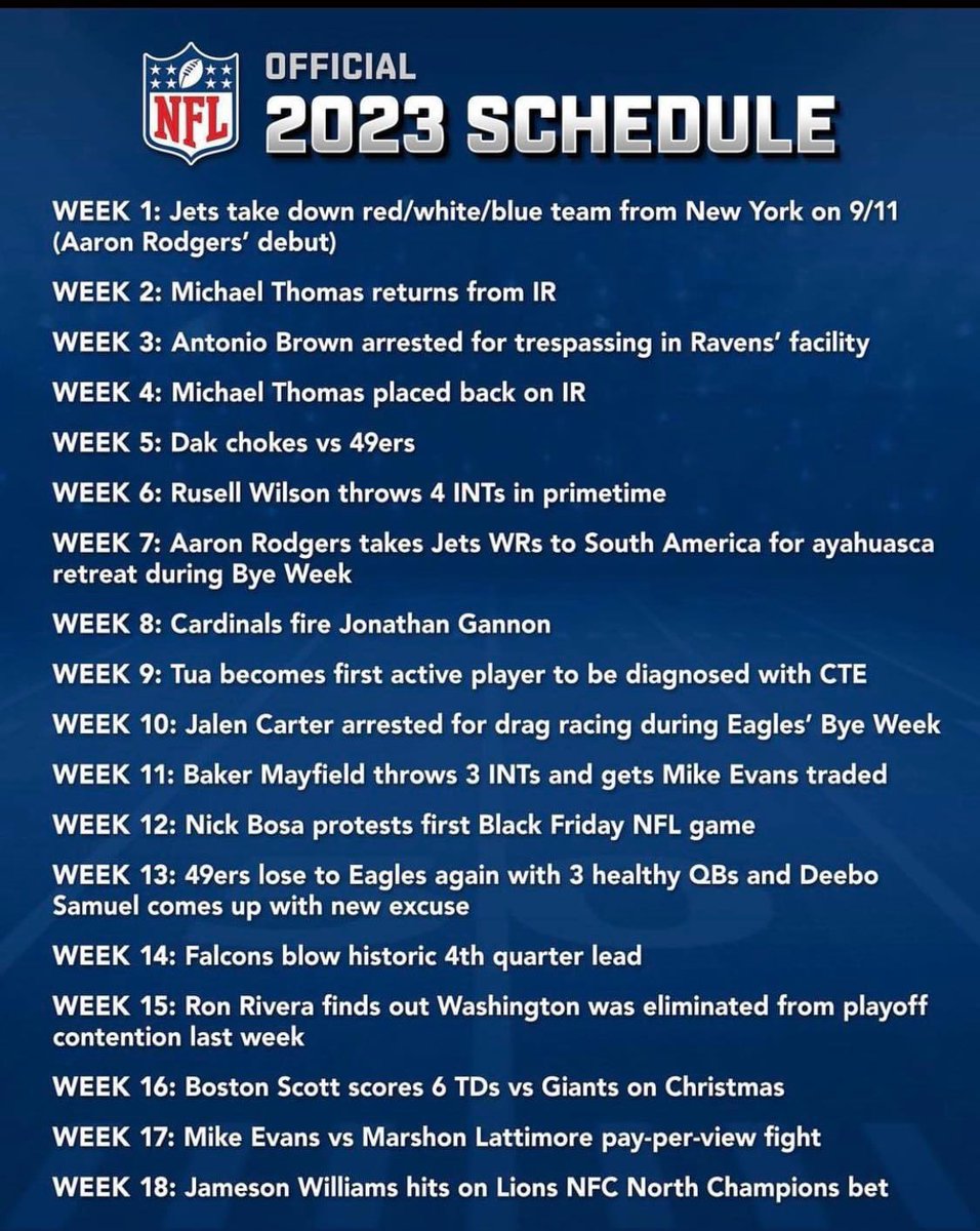 Printable Nfl Schedule Week 5