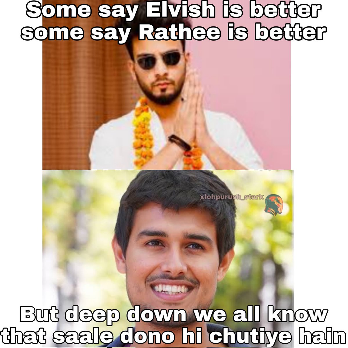 Lohpurush Tony Stark On Twitter Dhruv Rathee Vs Elvish Yadav